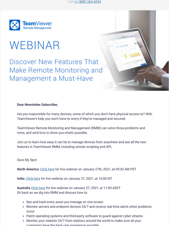 TeamViewer: [Webinar] New features make RMM a must-have | Milled