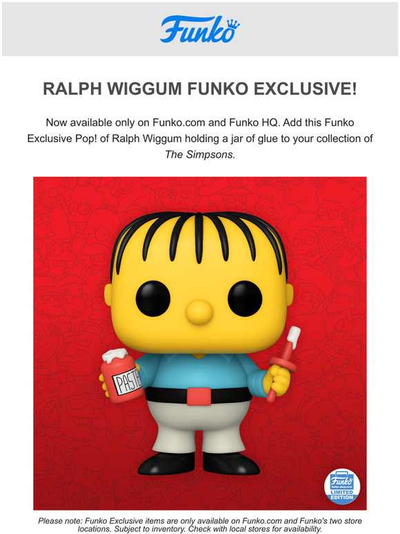 Funko: New Release Alert: Ralph Wiggum Pop! from The Simpsons | Milled
