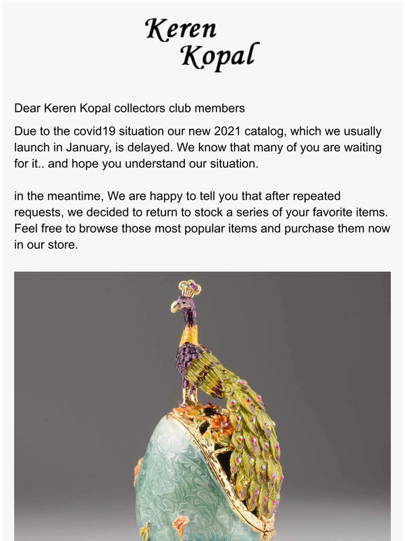 Keren Kopal: Updates about our 2021 catalog | Milled