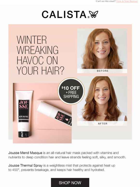 Calista: The secret to moisturized winter hair is... | Milled