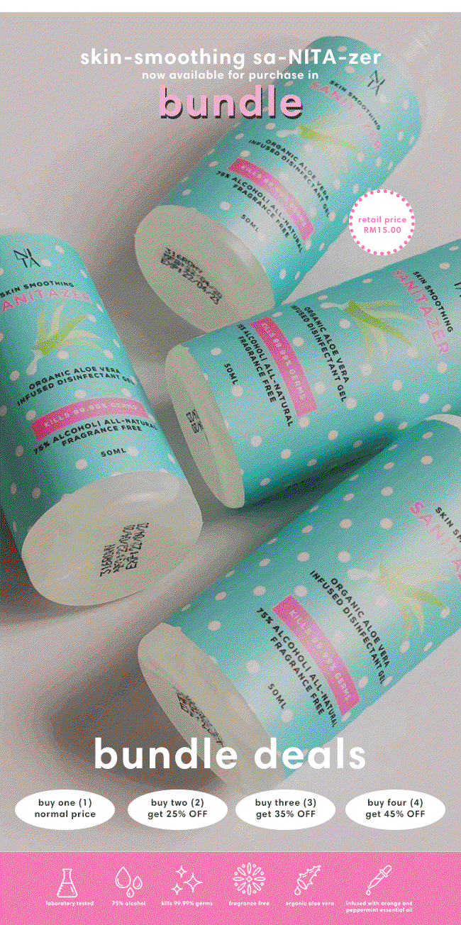 Nita Cosmetics: KILLS 99.99% GERMS with NITA Skin Smoothing Sa-NITA-zer ...