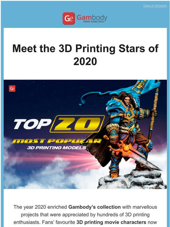 Gambody Premium 3D Printing Files (US): 🥇 Top 20 Gambody models of 3D ...