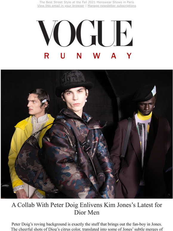 Vogue: A Collab With Peter Doig Enlivens Kim Jones’s Latest for Dior ...