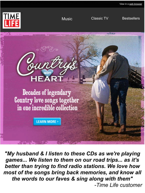 TimeLife: Country's Got Heart Is Perfect For Any Occasion! | Milled