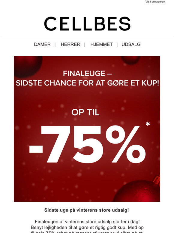 Cellbes: Sidste uge du kan gøre et kup på vinterens store udsalg! | Milled