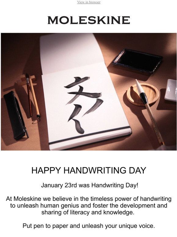 Moleskine: Happy handwriting day | Milled