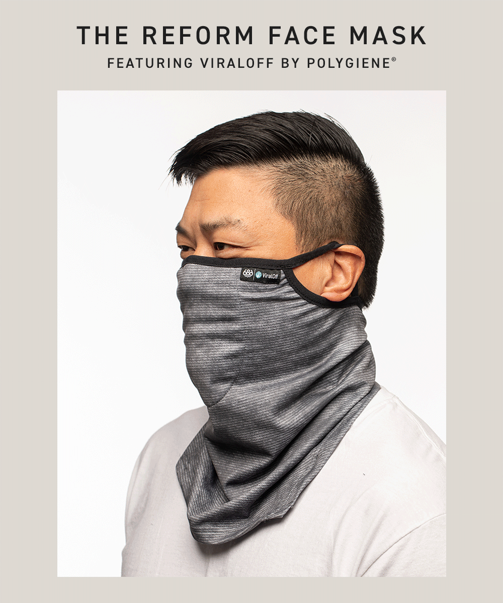 686: Introducing the Reform Face Mask Featuring Polygiene® ViralOff | Milled