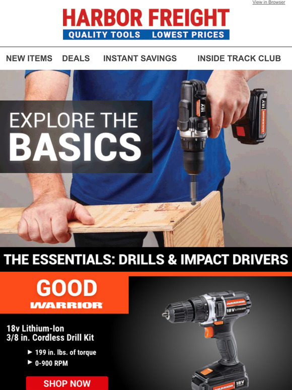 Harbor Freight: Home Tools: Explore the Basics | Milled