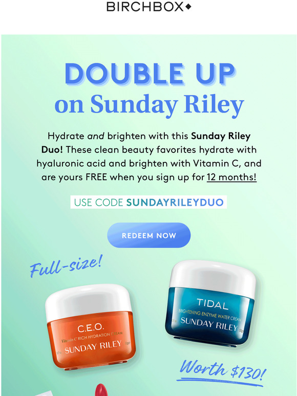 Birchbox: FREE. SUNDAY. RILEY. (Details inside.) | Milled