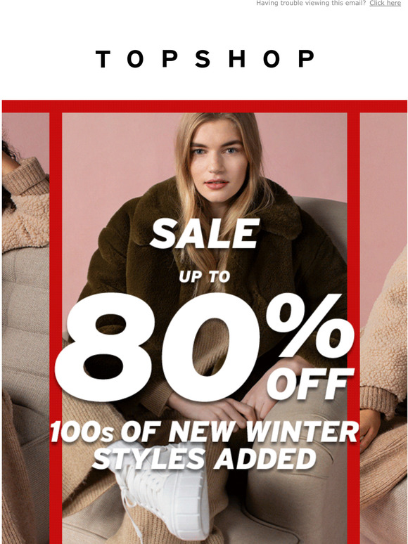 Topshop: SALE: Up to 80% off + New Lines Added | Milled