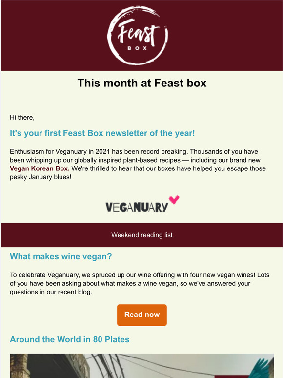 FeastBox: You first Feast Box news update of 2021! | Milled