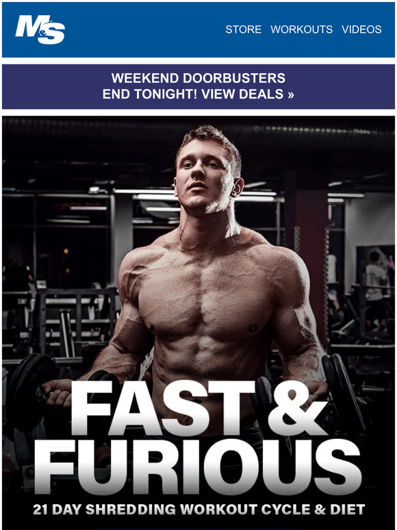 Muscle & Strength: Fast & Furious: 21 Day Shredding Workout and Diet | Milled