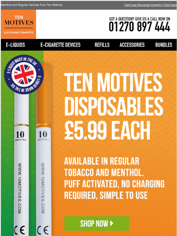 Ten Motives: Ten Motives Devices, Rechargeable and Disposable Available ...