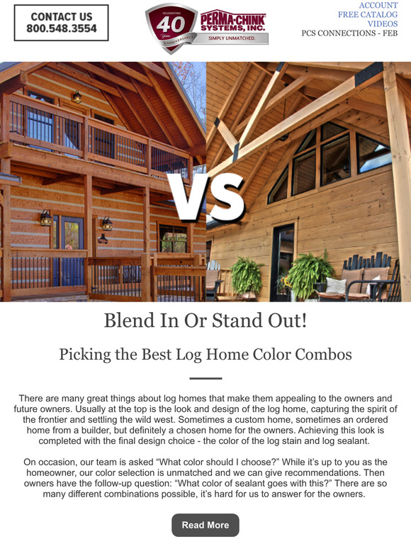 Perma-Chink Systems: How To Pick The Best Color Combinations For Log ...
