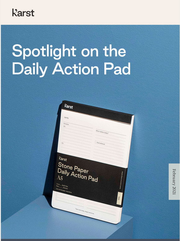 Karst Stone Paper: A Closer Look: The Daily Action Pad in action | Milled