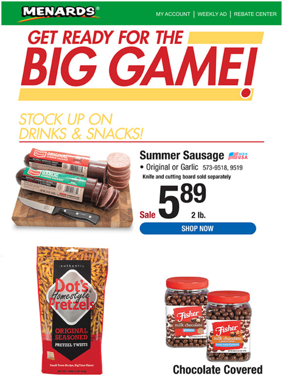 Menards: Get Ready For The Big Game! | Milled