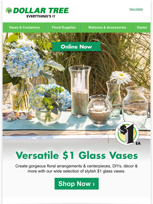Dollar Tree: -Shop $1 Glass Vases for DIYs & Décor! | Milled