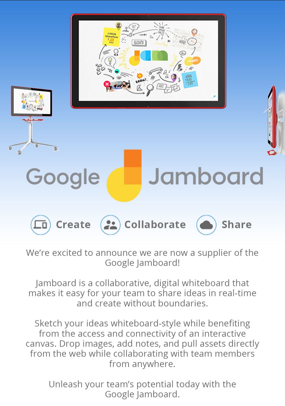 Whiteboards and Pinboards: Introducing... The Google Jamboard! | Milled