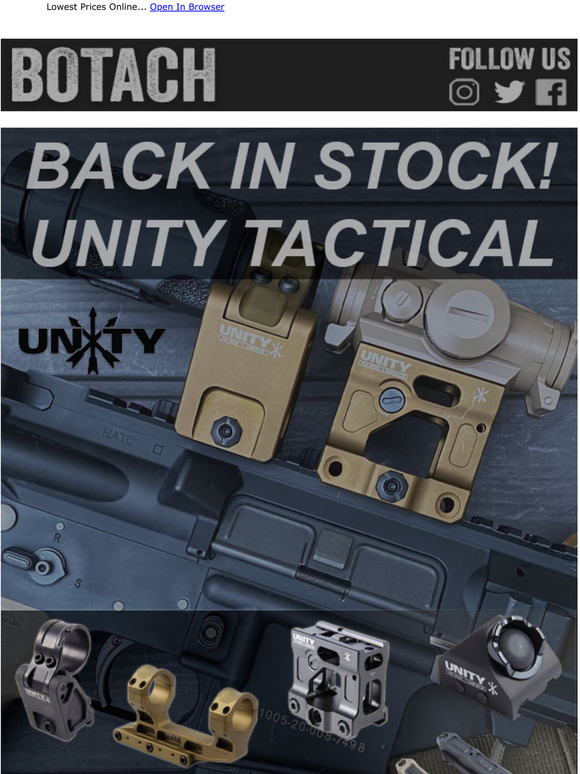Botach Tactical: Back In Stock! Unity Tactical - Shop Now ! | Milled