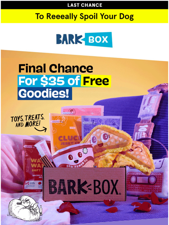 BarkBox: 😬 Don't Forget: $35 of FREE Valentine's goodies! 💖 | Milled