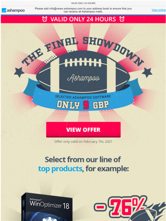 Ashampoo: This offer is valid only for 24 hours | Milled