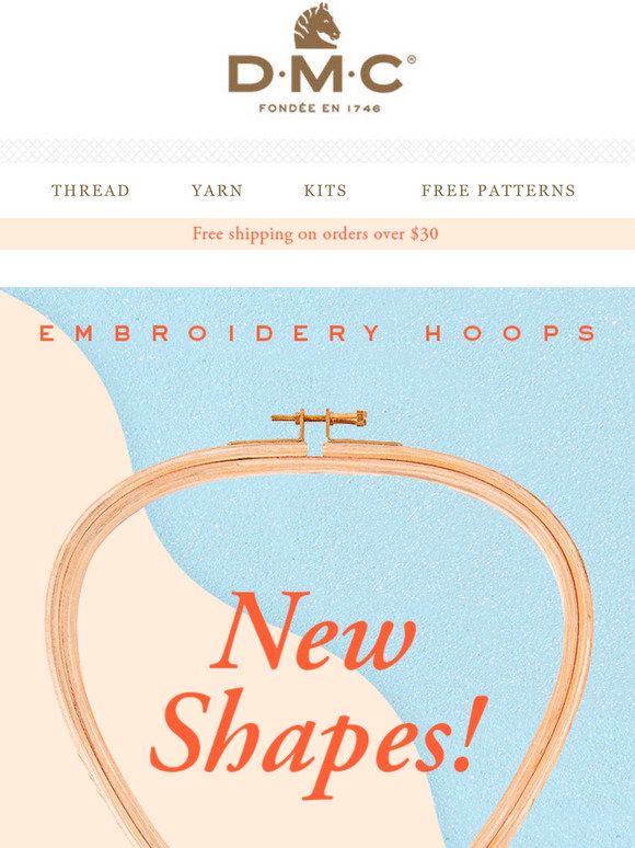 DMC: New! Shaped Embroidery Hoops | Milled