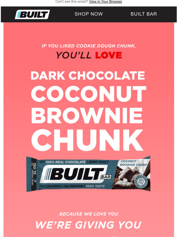 Built Bar: NEW: Coconut Brownie Chunk | Milled