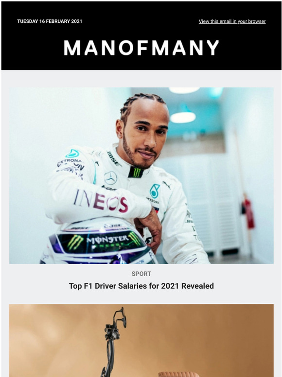 Man of Many: Top F1 Driver Salaries for 2021 Revealed & more | Milled