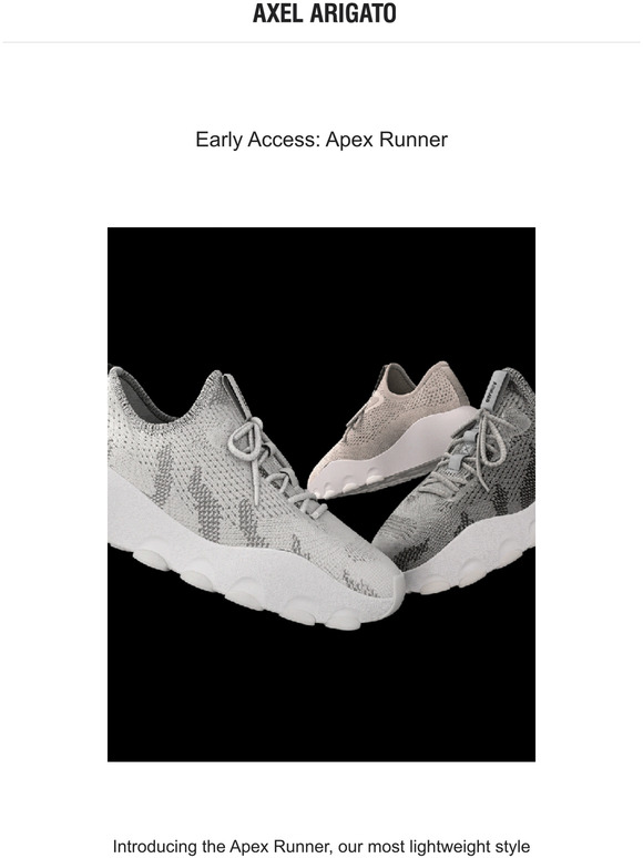 Axel Arigato: Launching Today: Apex Runner | Milled