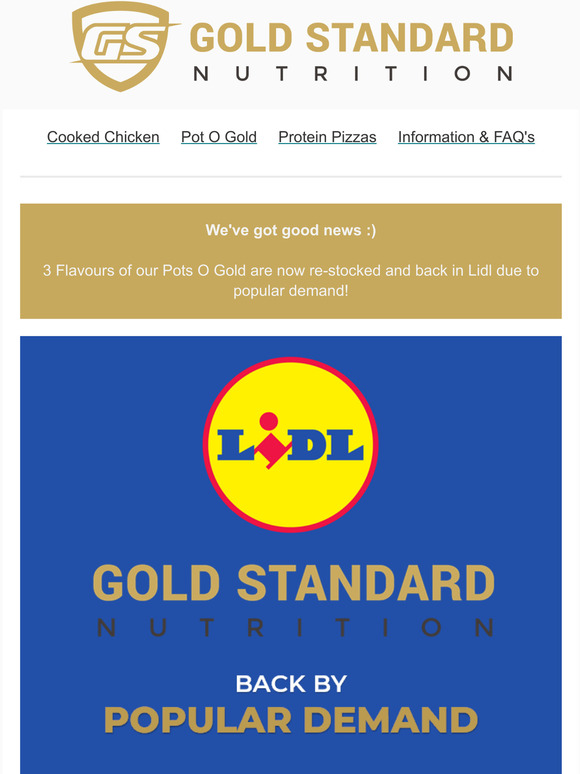 Gold Standard Nutrition: Back By Popular Demand! | Milled