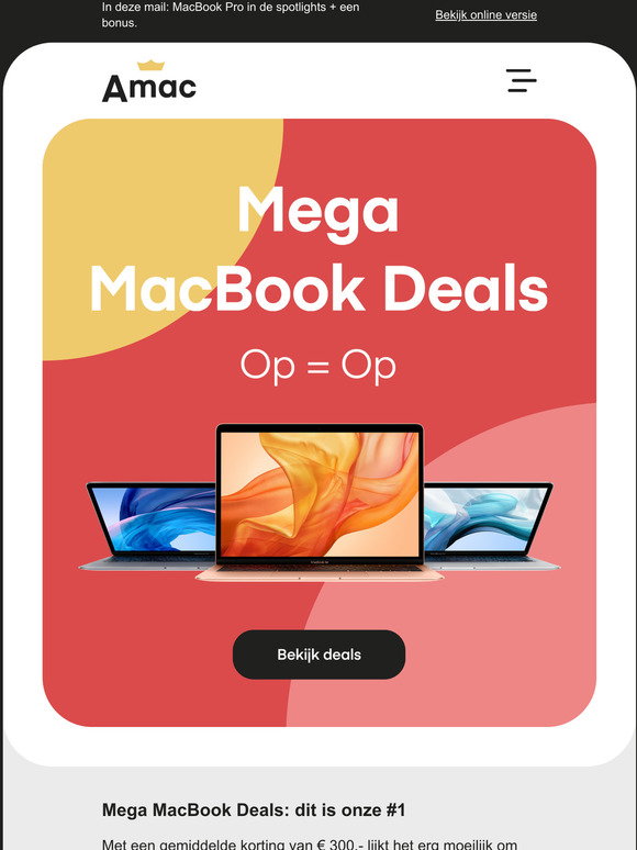 Amac NL: Dit is onze favoriete Mega MacBook Deal! | Milled