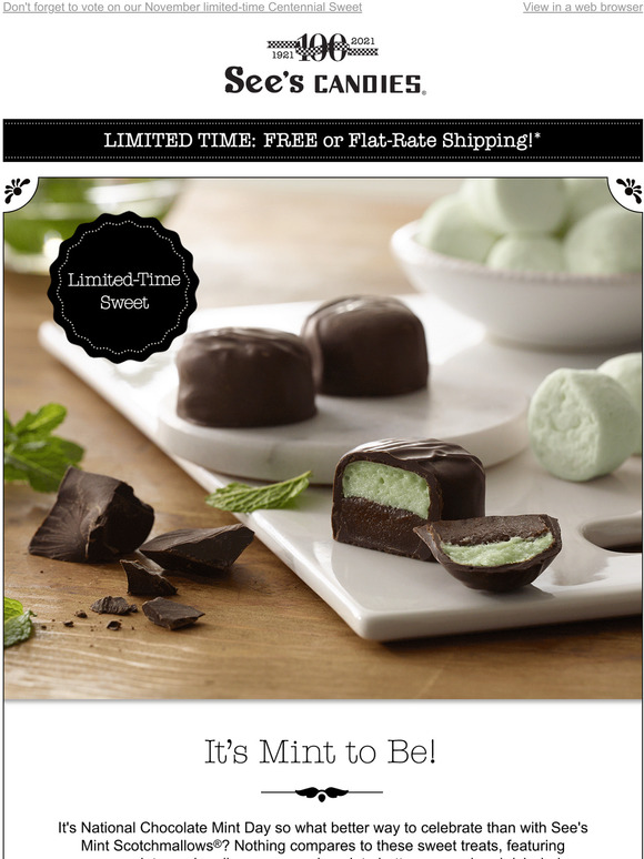 See's Candies: Just In Time for National Chocolate Mint Day: Mint ...