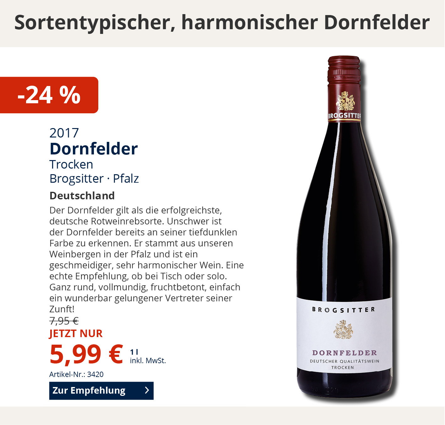 Brogsitter: Der Neue zum Kennenlernpreis: Les Annereaux Bio-Wein von ...