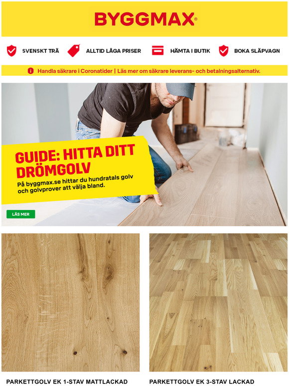 Byggmax: Guide: Hitta ditt drömgolv | Milled