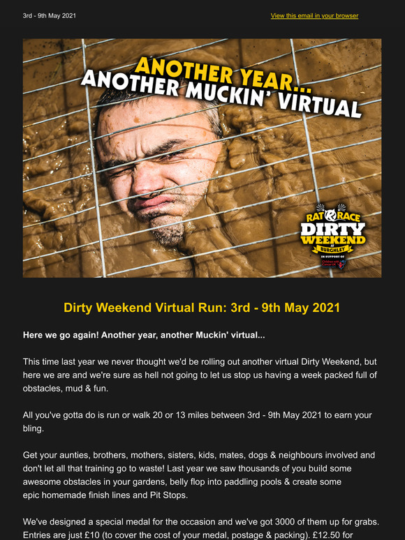 Rat Race Adventures: Join the Dirty Weekend virtual run! | Milled