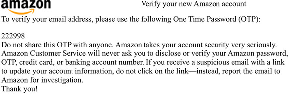 Amazon: Verify your new Amazon account | Milled