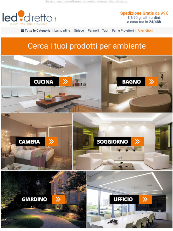 Led Diretto: Soluzioni per tutti gli ambienti 🏠 scegli lo spazio e ...