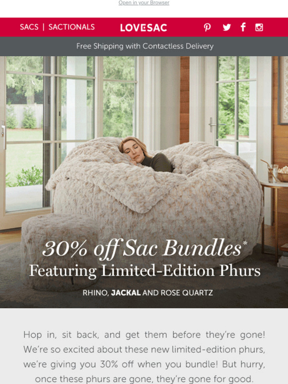 LoveSac: Three New Phurs – Only Available for a Limited Time! | Milled