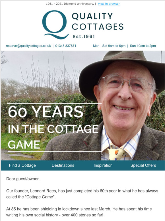 Quality Cottages: Leonard Rees - "60 Years in the Cottage Game!" | Milled