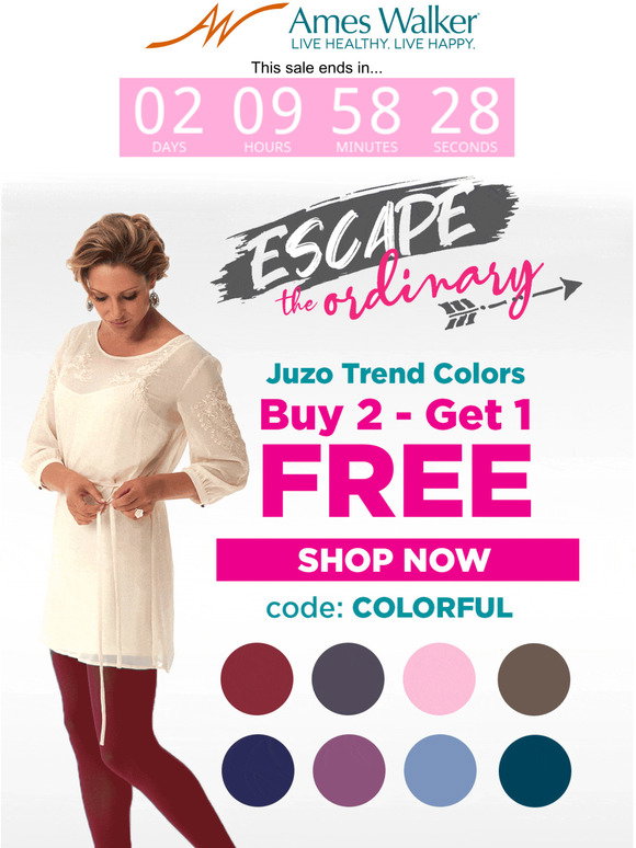 Ames Walker: Final Weekend to get a free pair of Juzo spring colors ...