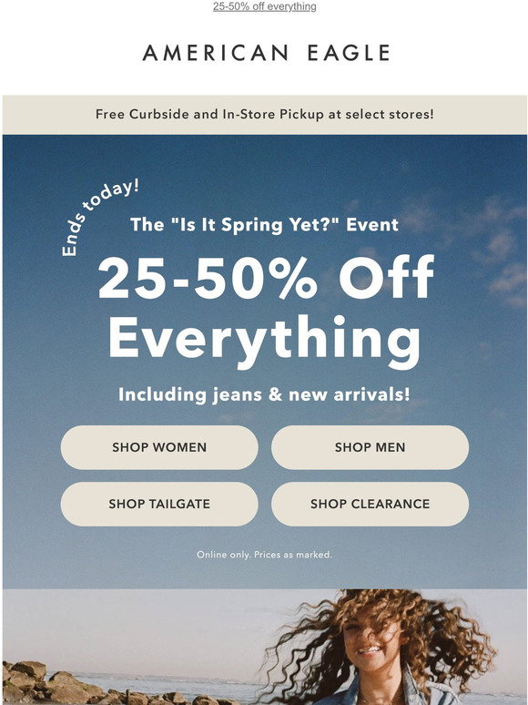 American Eagle Email Newsletters: Shop Sales, Discounts, and Coupon Codes