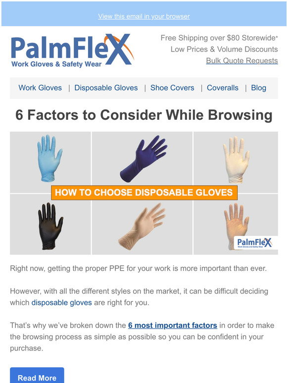PalmFlex: How to Choose The Right Disposable Gloves | Milled