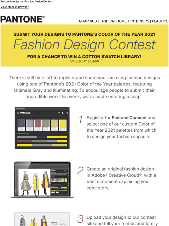 Pantone: Submit your designs to Pantones Color of the Year 2021 Fashion ...