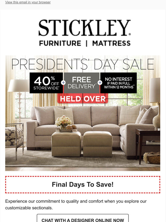 Stickley Audi & Co: Presidents' Day Sale Final Weekend | Milled