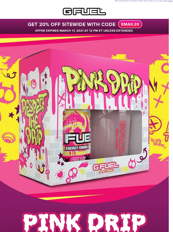 G FUEL: PINK DRIP Flavor Now Available! | Milled