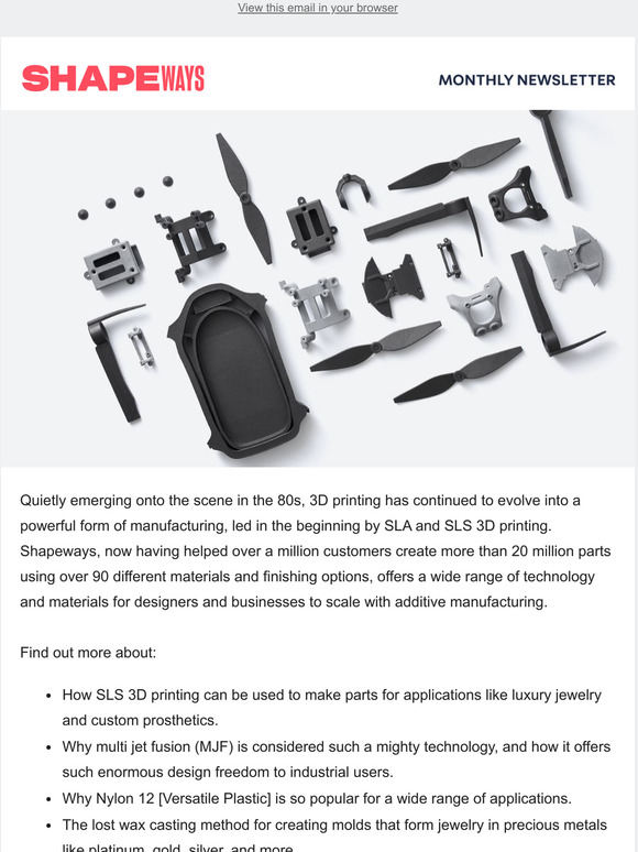 Shapeways: Guide to 3D printing technologies and materials | Milled