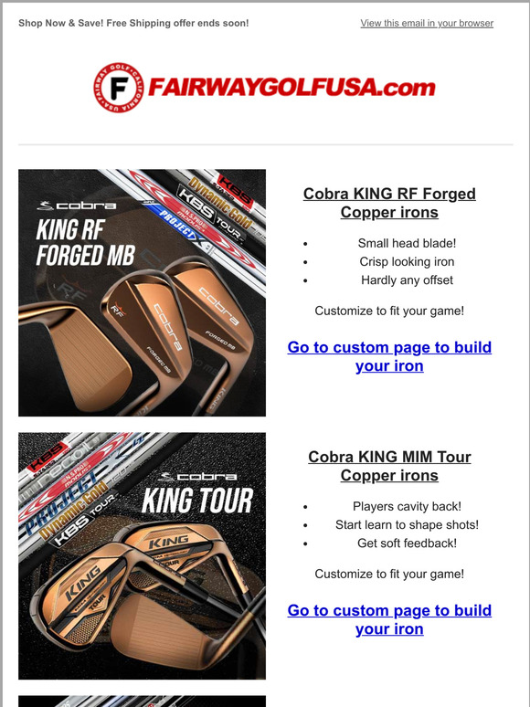Fairway Golf: CCC: Cobra Custom Copper irons! The blade is my favorite ...