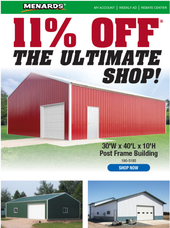 Menards: 11% OFF* Your Ultimate Shop! | Milled
