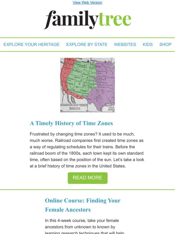 Family Tree Magazine: Time Zones, Daylight Savings, and Other Temporal ...