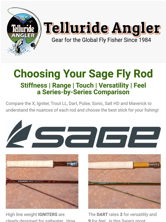 Telluride Outside: Choose your Sage Fly Rod: compare stiffness, range ...